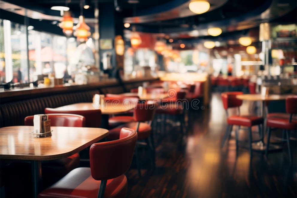 Blurred Eatery and Java Joint, an Abstract Interior Symphony Stock ...