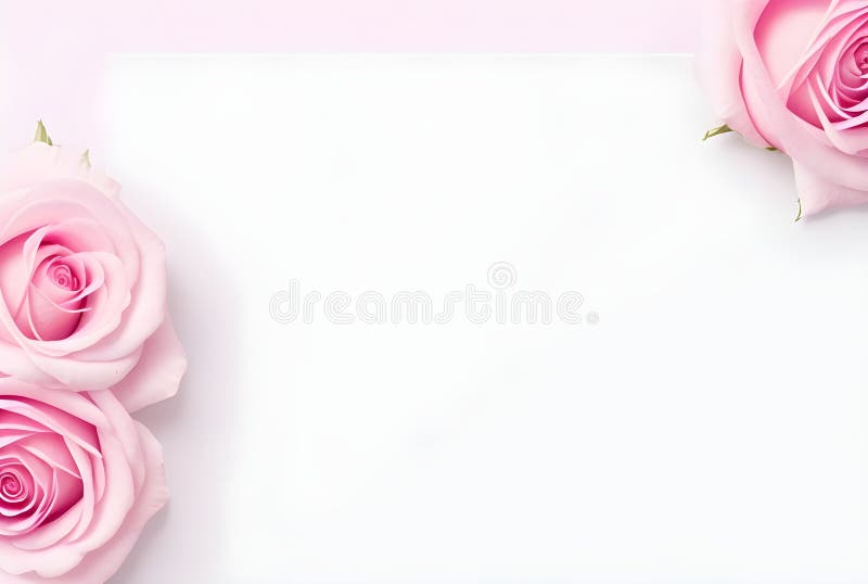 Blurred Elegance Pink Rose Horizontal Banner with Copy Space - Mockup ...