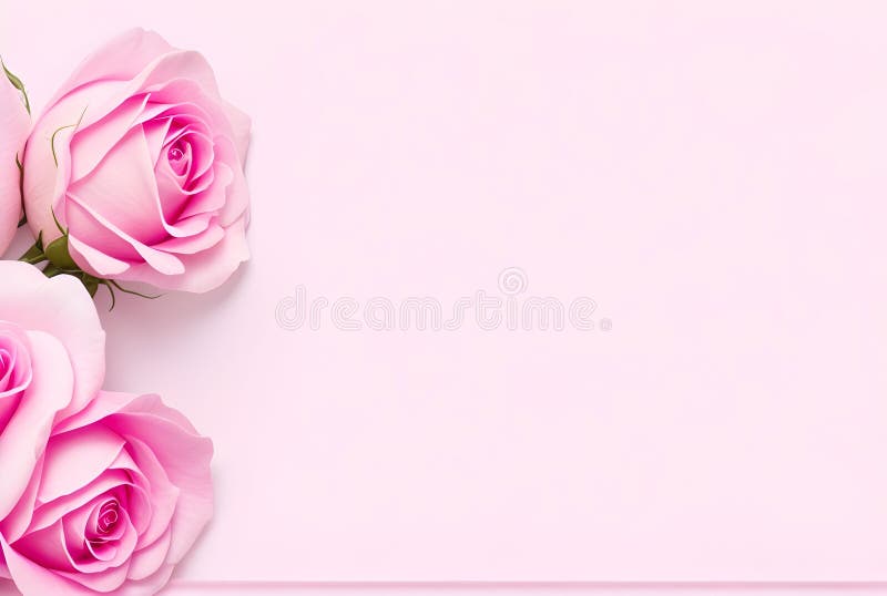 Blurred Elegance Pink Rose Horizontal Banner with Copy Space - Mockup ...