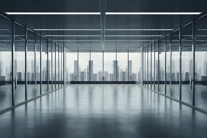 Blurred Empty Office Space Conveying Sense of Spaciousness and ...