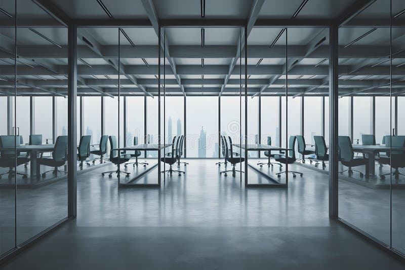 Blurred Empty Office Space Conveying Sense of Spaciousness and ...