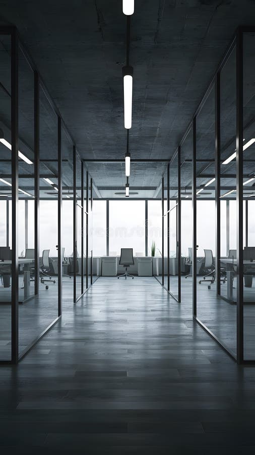Blurred Empty Office Space Conveying Sense of Spaciousness and ...