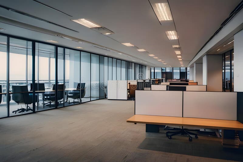 Blurred Empty Open Space Office. Abstract Light Bokeh at Office ...