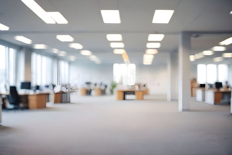 Blurred Empty Open Space Office.office Interior Background for Design ...