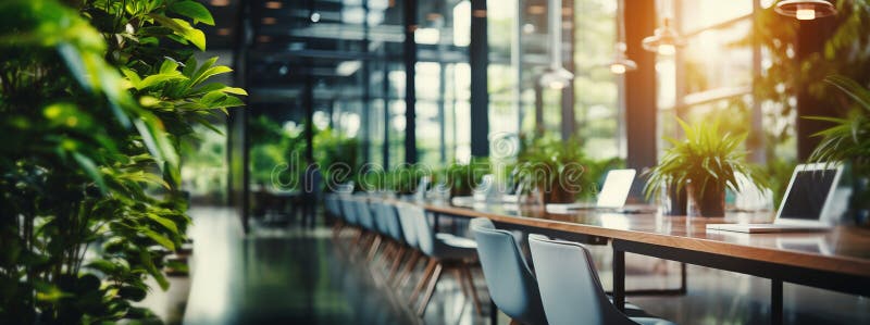 Blurred Empty Open Space Office. Abstract Light Bokeh at Office ...