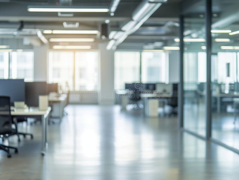 Blurred Empty Open Space Office Modern Office Backdrop Blur the Image ...