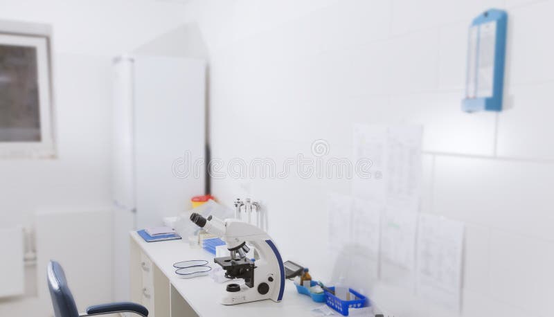 Picture of Microscope with Metal Len for Research and Medical Equipment ...