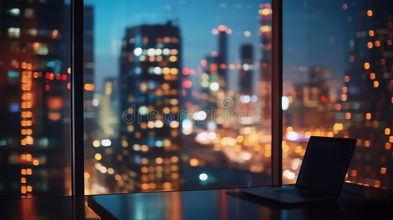 Shot of the Businessman Desk and Desktop Computer. Stylish Office ...