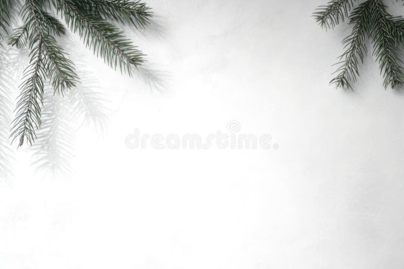 Blurred Fir Tree Branch Shadows on White Wall - Abstract Nature ...