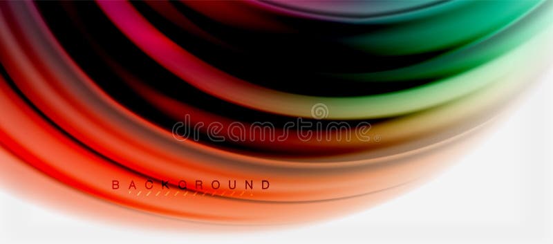 Blurred Fluid Colors Background, Abstract Waves Lines, Vector ...