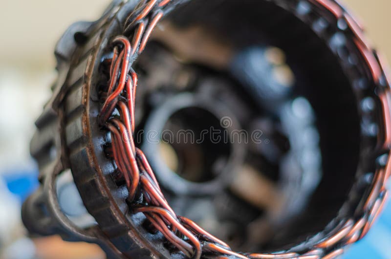 Disassembled Car Generator. Close-up. Stock Photo - Image of dirty ...