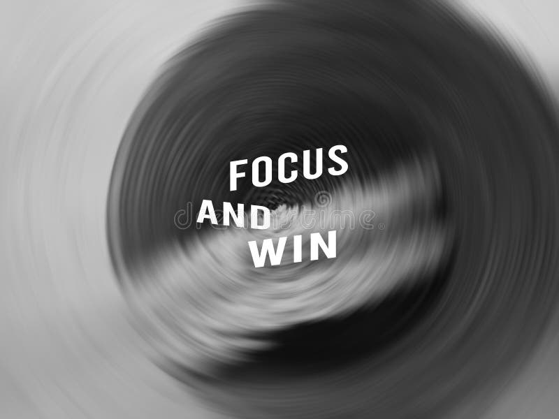 Motivational Quote - Focus And Win. On Abstract Digital Motion Effect ...