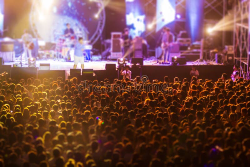 Blurred of Free Night Live Concert Stock Image - Image of excitement ...