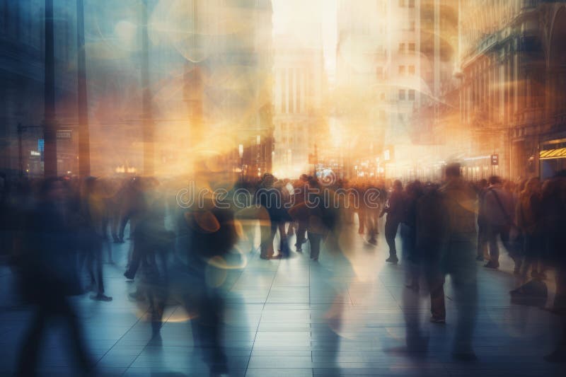 Blurred Fuzzy City Landscape Stock Illustration - Illustration of busy ...