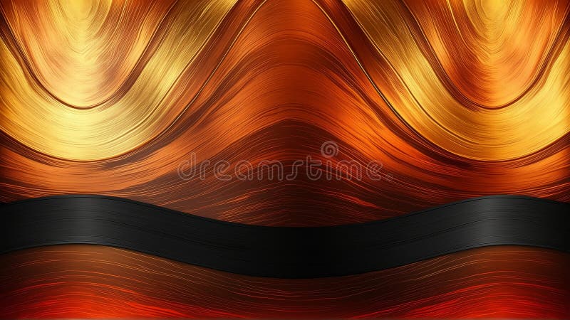 Gold Amber Background with Copper and Black Gradient and Blurred ...