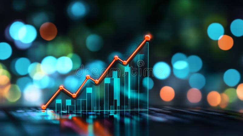 Blurred Graph on Laptop Screen, Depicting Data Analysis, Business and ...