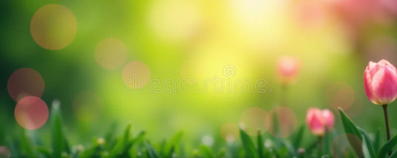 Blurred Green Pink Bokeh, Vibrant Spring Feel, Abstract, Wallpaper ...