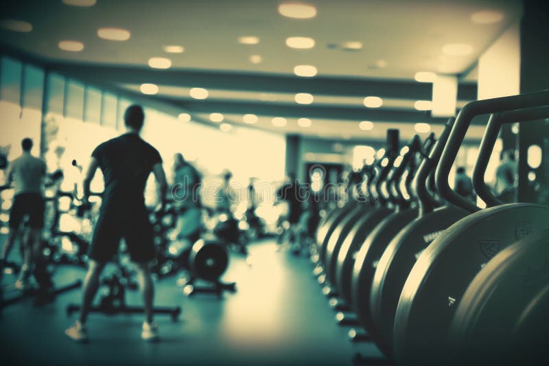 Blurred Gym Background, Created with Generative AI Stock Illustration ...