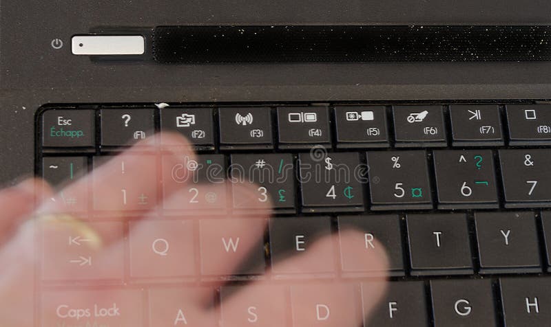 Ghost Hand Touching Computer Keyboard Stock Photo - Image of europe ...