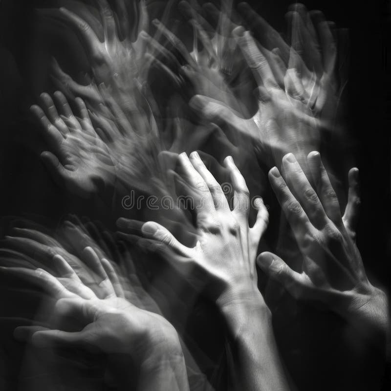 Blurred Hands in a Symphony of Motion Creating a Harmonious Composition ...