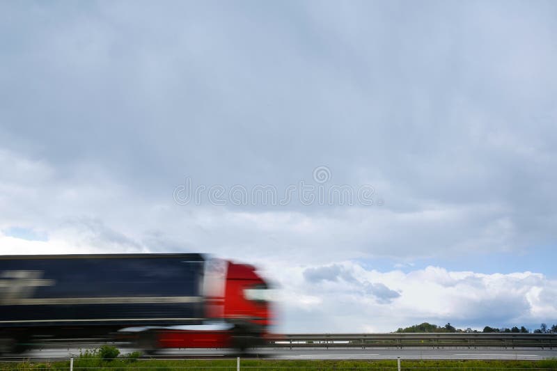 Blurred Heavy Truck on Highway Stock Image - Image of blur, heavy: 50963375