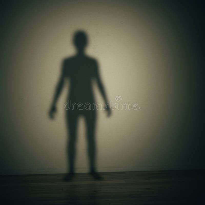 Blurred Human Shadow on a Wall Stock Illustration - Illustration of ...
