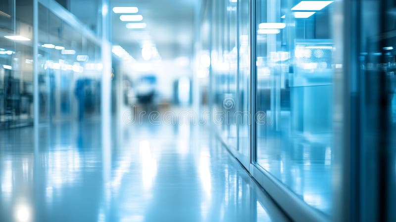 Blurred and Illuminated Abstract Image of a Modern Research Facility or ...