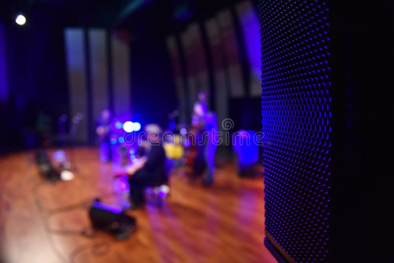 Blurred Image of Blues Band Performing on Stage Stock Photo - Image of ...