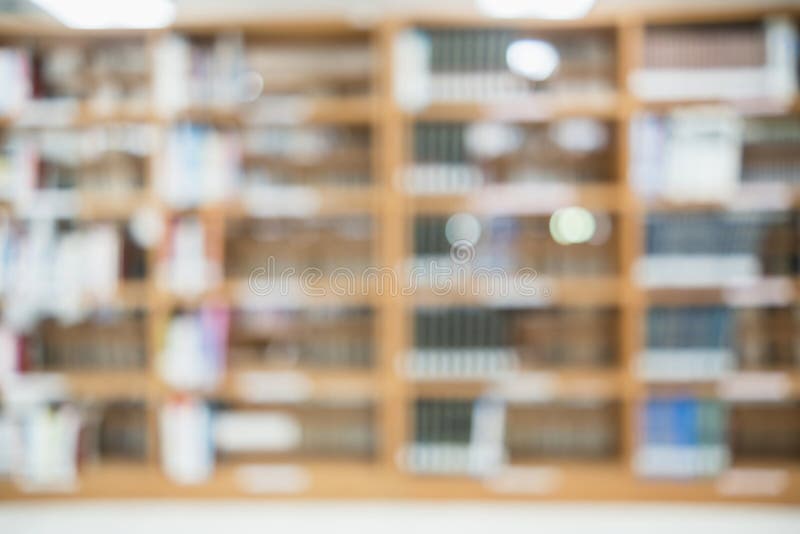 Blurred Image of Bookshelf in the Library Stock Photo - Image of ...