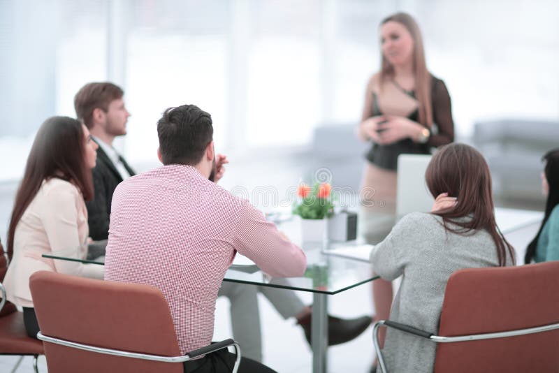 Blurred Image of a Briefing in a Modern Office Stock Photo - Image of ...