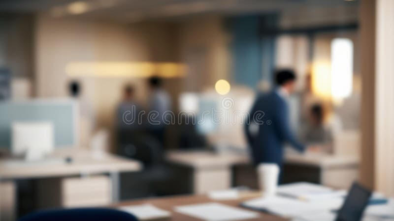Blurred Image of Business People Working in the Office. Blurred ...