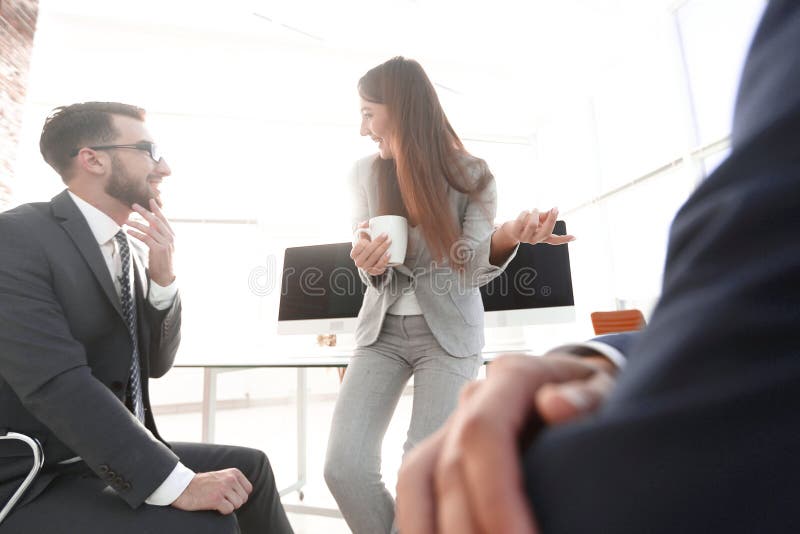 Blurred Image of Business Team during a Break. Stock Photo - Image of ...