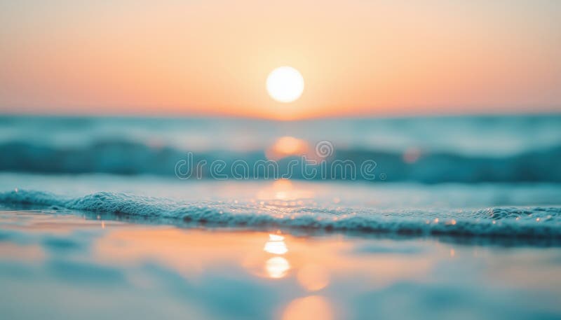 Blurred Image Capturing the Sun S Glow at the Seaside Stock Photo ...
