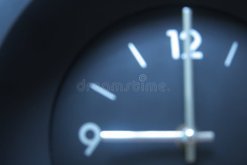 Blurred Image of Clock Background Showing 9 O Clock Stock Photo - Image ...
