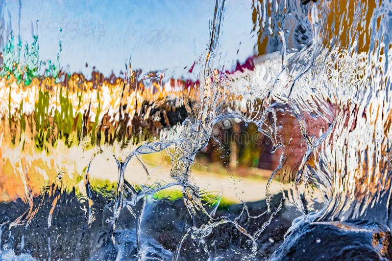 Blurred Image through Falling Water. Stock Image - Image of landscape ...