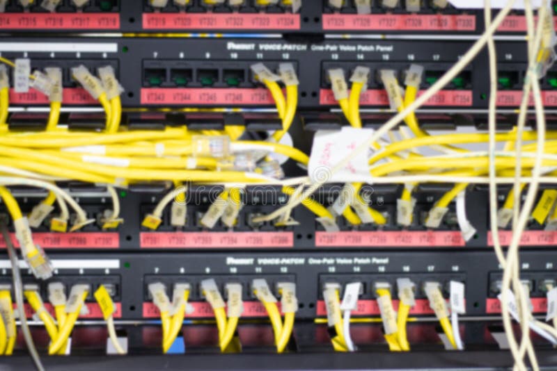 Blurred Image the Network Cables To Connect Lan Port, Concept ...