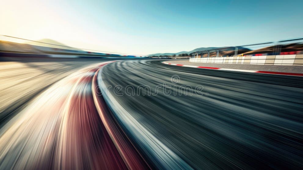 A Blurred Image of a Racing Track with Speed and Movement Stock Image ...