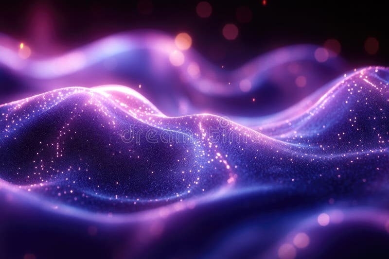 A Blurred Image of a Wave-like Pattern Made Up of Blue and Purple ...