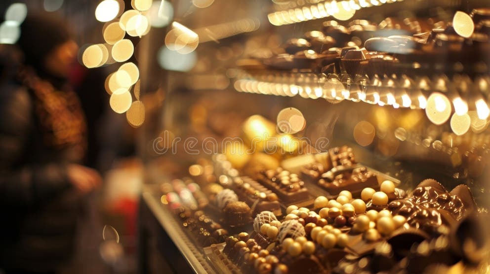 Blurred Images of People Savoring Various Types of Chocolate Stock ...