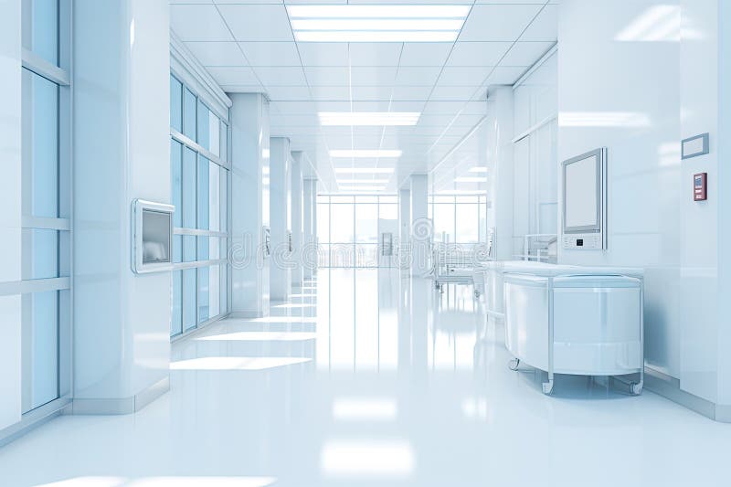 Blurred Interior of Abstract Hospital Stock Photo - Image of ...