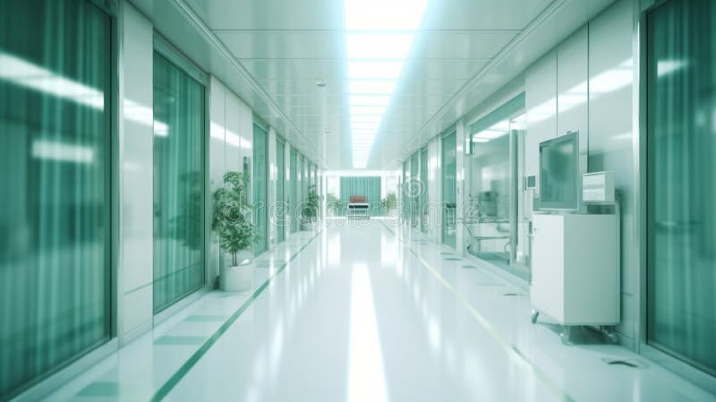 Blurred Interior of Hospital - Abstract Medical. Generative AI Stock ...