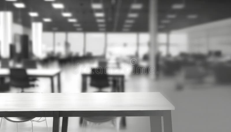 Blurred Interior Space Background for Office Use. Stock Illustration ...