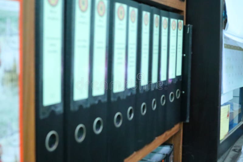 Blurred Layers of Wood, File Storage in the Office Stock Photo - Image ...