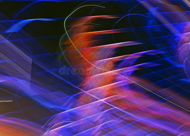 Blurred Light Effect of Multiple Colors and Parallel Lines Stock Image ...