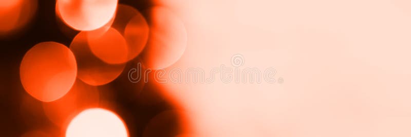 Blurred Lights, Dark Orange Abstract Background Banner Stock Image ...