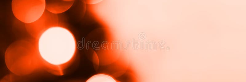 Blurred Lights, Dark Orange Abstract Background Banner Stock Photo ...