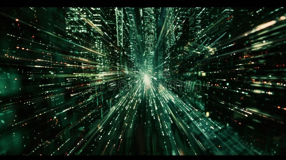 Blurred Lights and Distorted Data Streams Overlap in a Disorienting Blur Adding To the ...