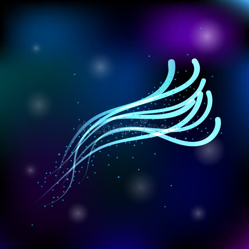 Blurred Magic Lighting Curved Lines Stock Vector - Illustration of ...