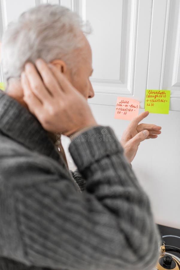 Blurred Man Suffering from Memory Loss Stock Image - Image of problem ...