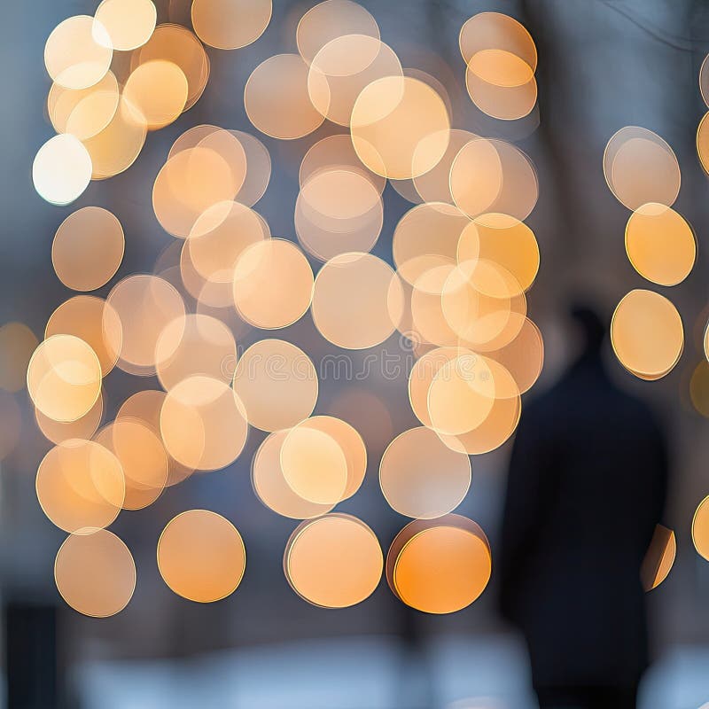 Blurred Man Winter Lights stock image. Image of outdoors - 353448451